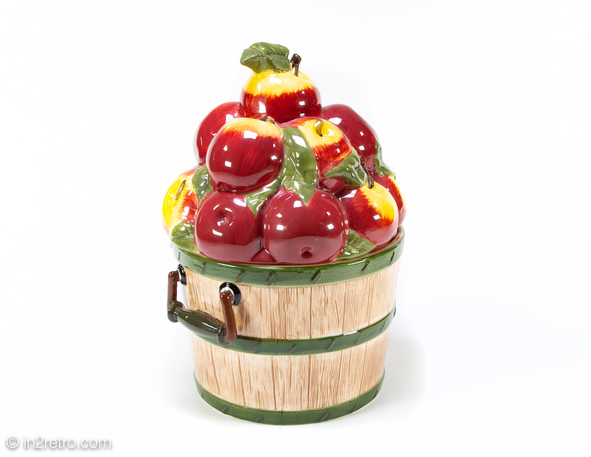 CERAMIC APPLE BUSHEL COOKIE JAR – in2retro